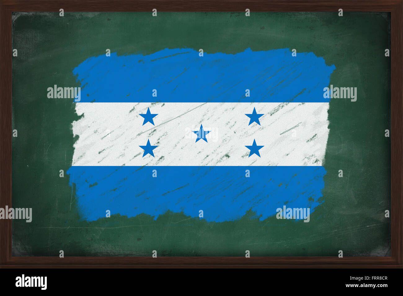 Honduras flag painted with color chalk on old blackboard Stock Photo ...
