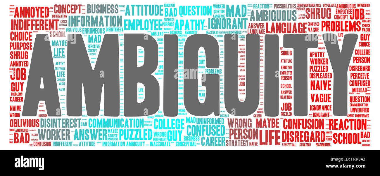 Ambiguity hi-res stock photography and images - Alamy