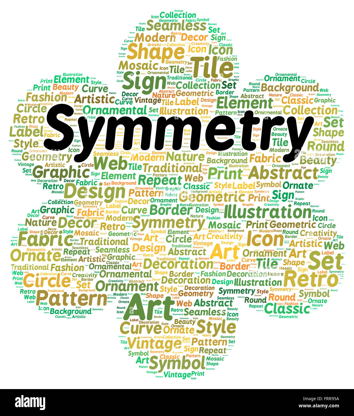 Symmetry word cloud shape concept Stock Photo - Alamy