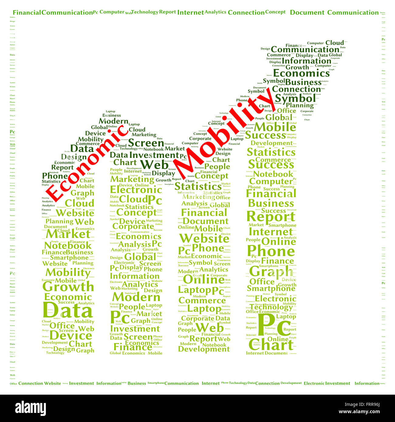 Economic mobility word cloud shape concept Stock Photo - Alamy