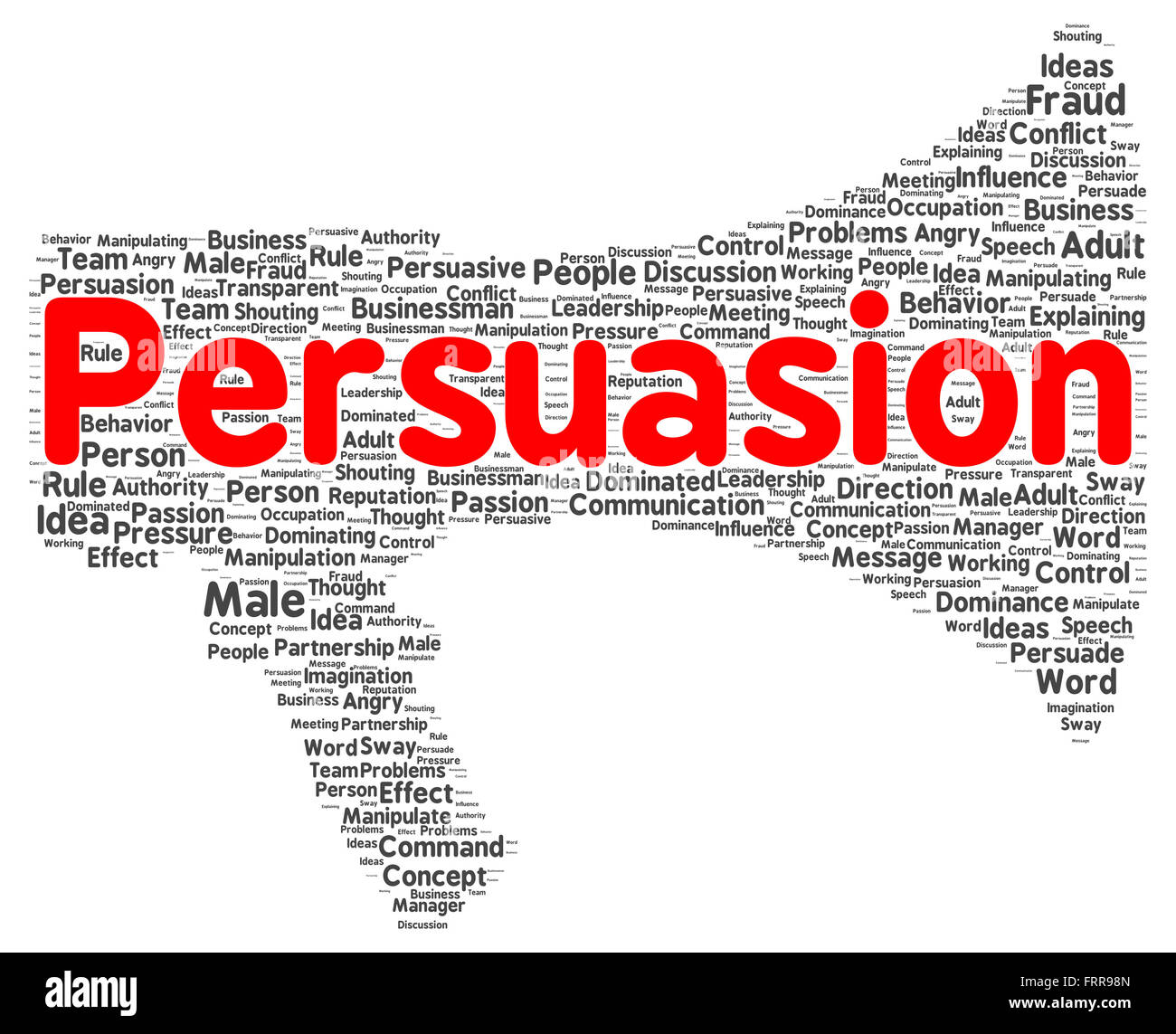 Persuasion word cloud shape concept Stock Photo - Alamy