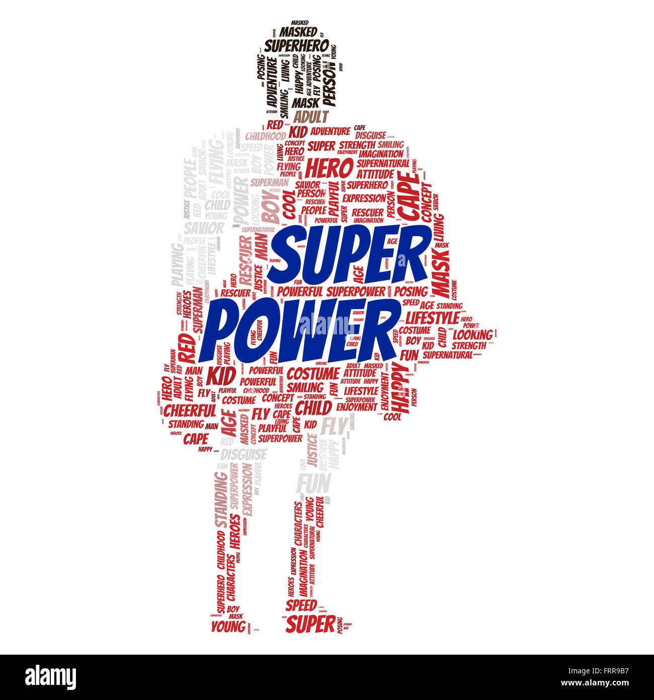Superpower word cloud shape concept Stock Photo - Alamy