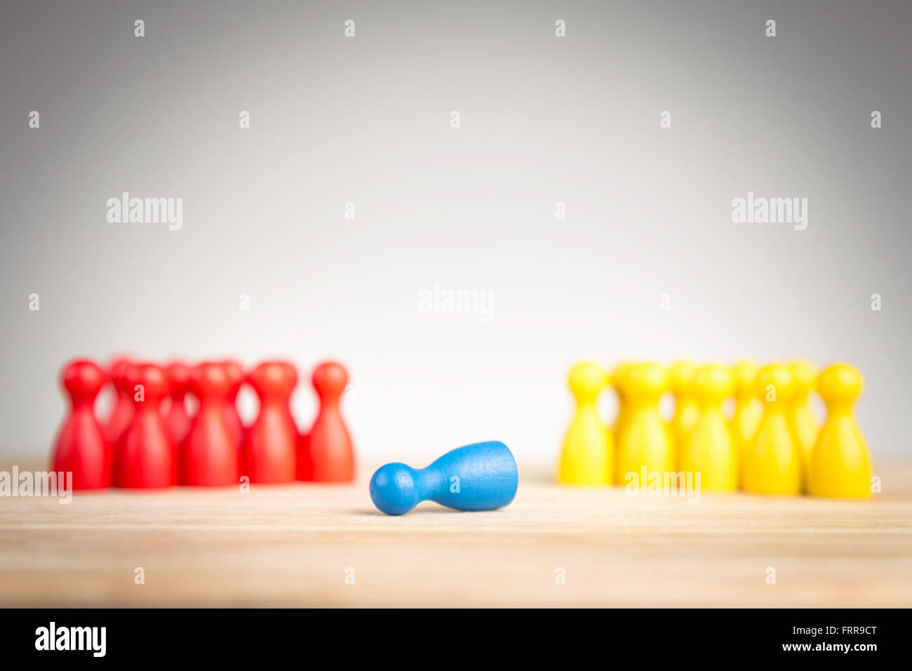 Failed mediation concept between two different groups in conflict Stock ...