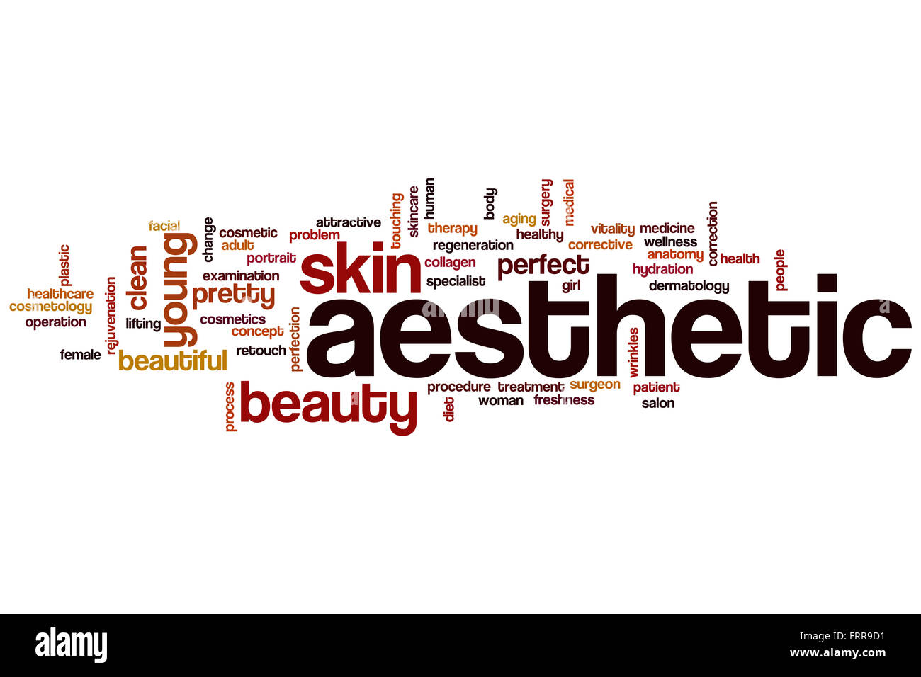 Aesthetic word cloud concept Stock Photo - Alamy