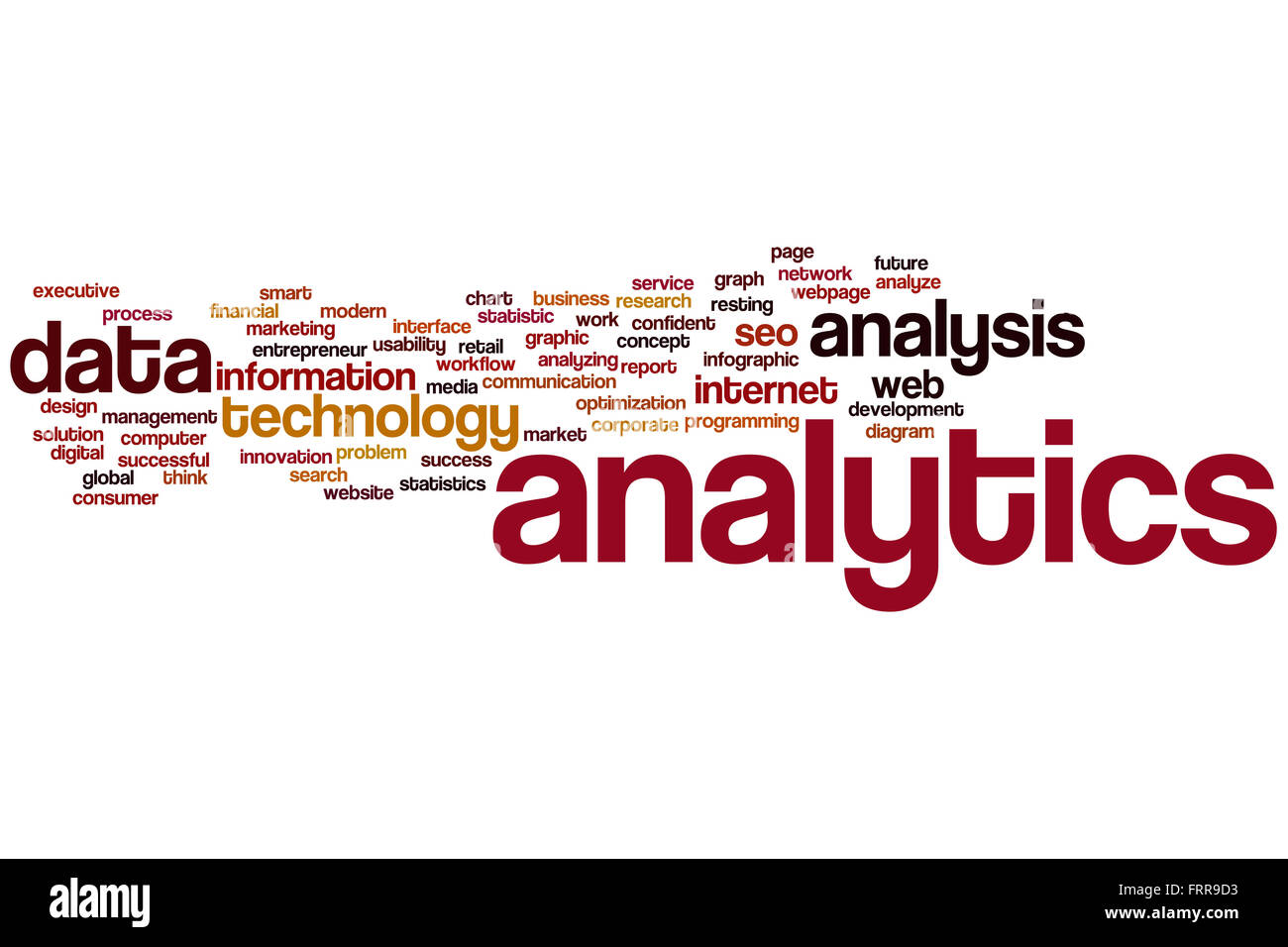 Analytics word cloud concept Stock Photo - Alamy
