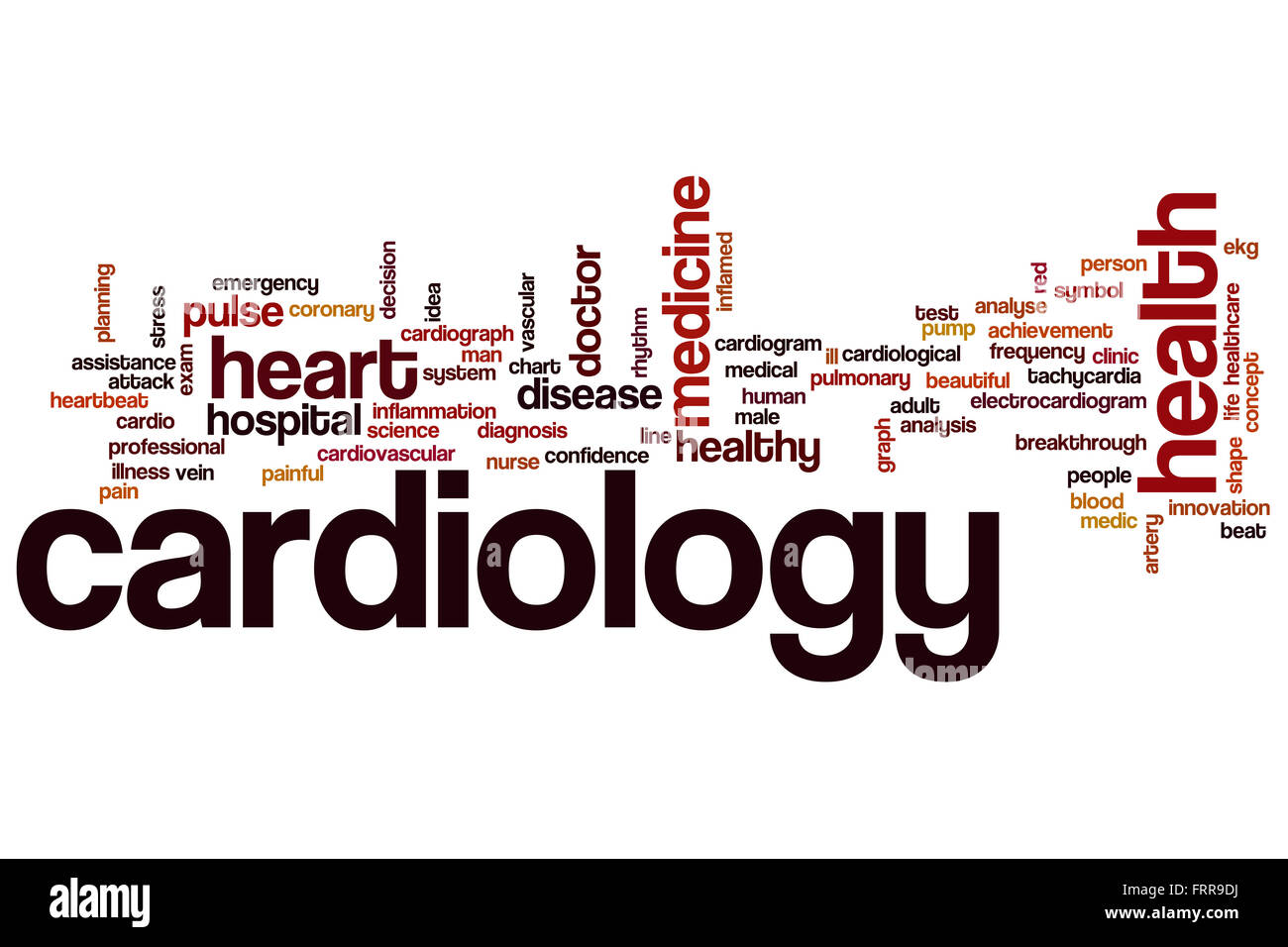 Cardiology word cloud concept Stock Photo - Alamy