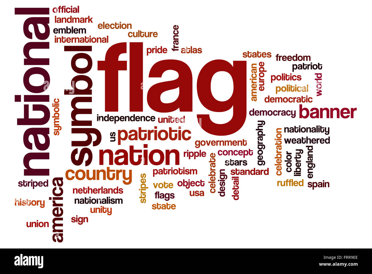 Flag word cloud concept Stock Photo - Alamy