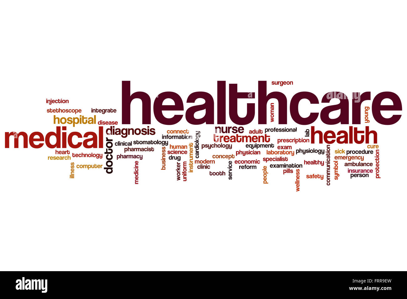 Health care word cloud concept Stock Photo - Alamy