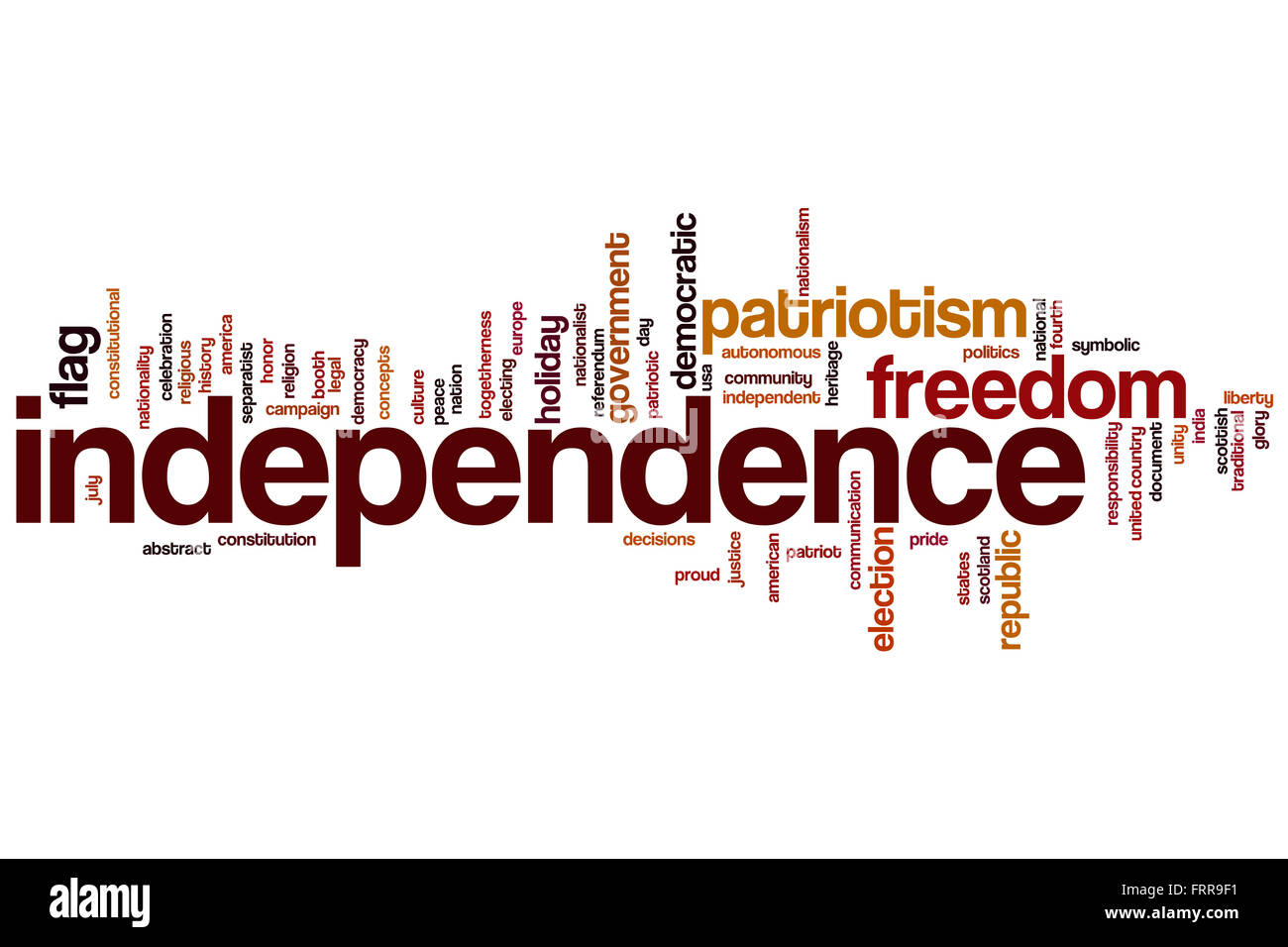 Independence word cloud concept Stock Photo - Alamy