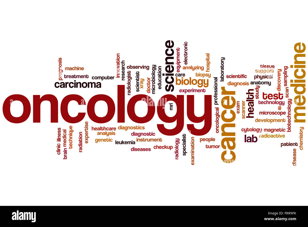Oncology word cloud concept Stock Photo - Alamy