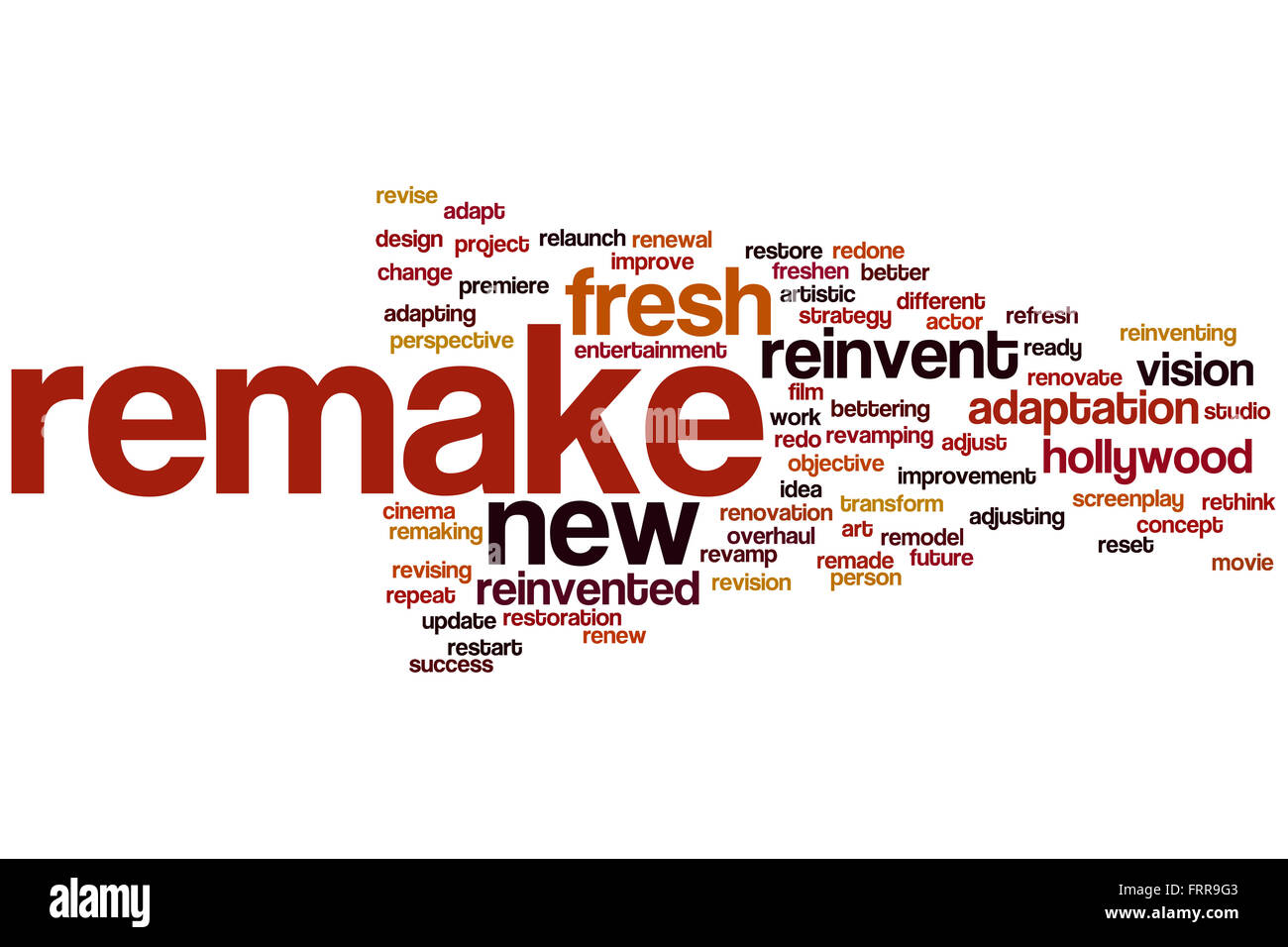 Remake word cloud concept Stock Photo - Alamy