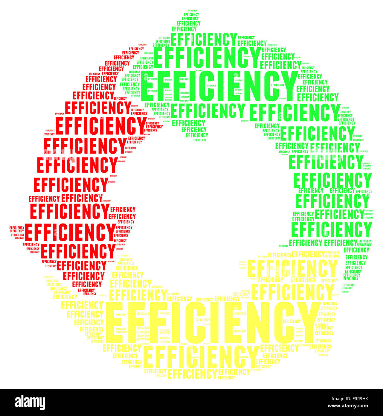 Efficiency word cloud shape concept Stock Photo - Alamy