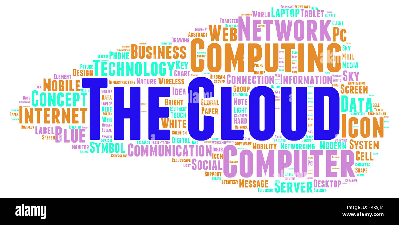 The Cloud word cloud shape concept Stock Photo - Alamy