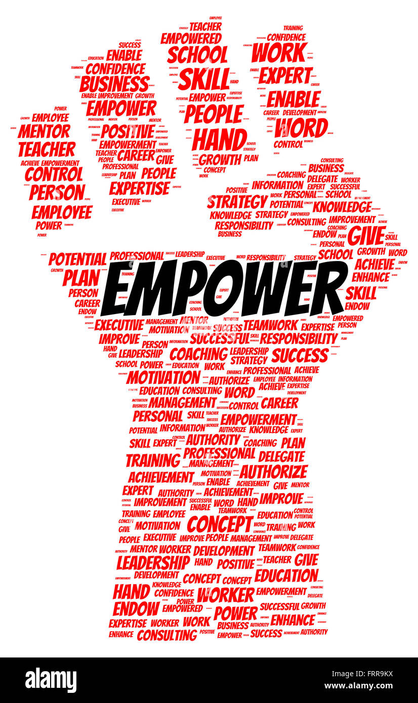 Empower word cloud shape concept Stock Photo - Alamy