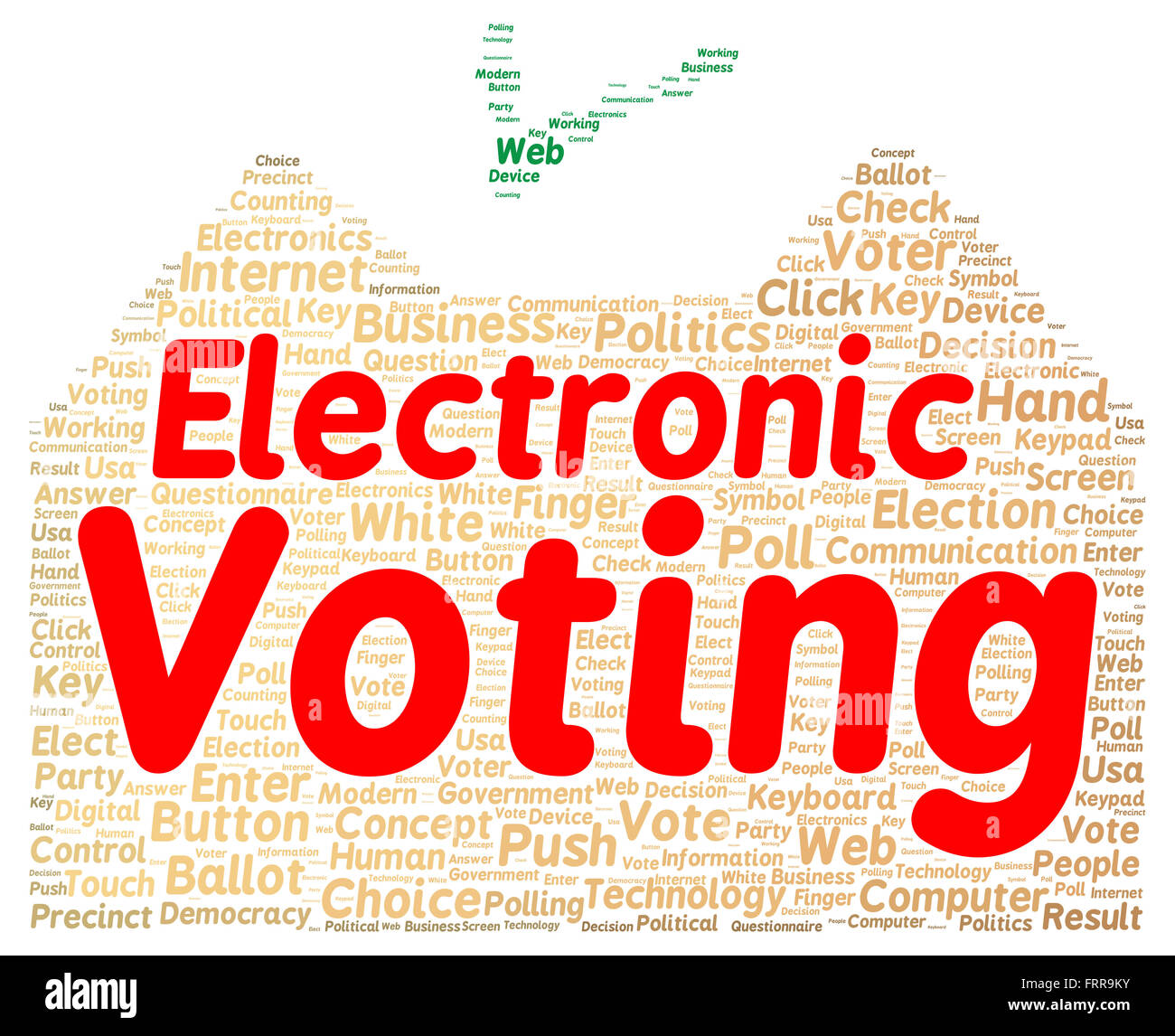 Electronic voting word cloud shape concept Stock Photo - Alamy