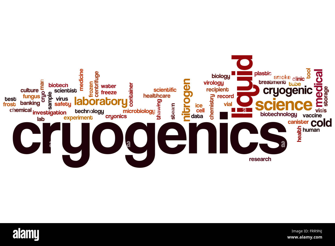 Cryogenics word cloud concept Stock Photo - Alamy
