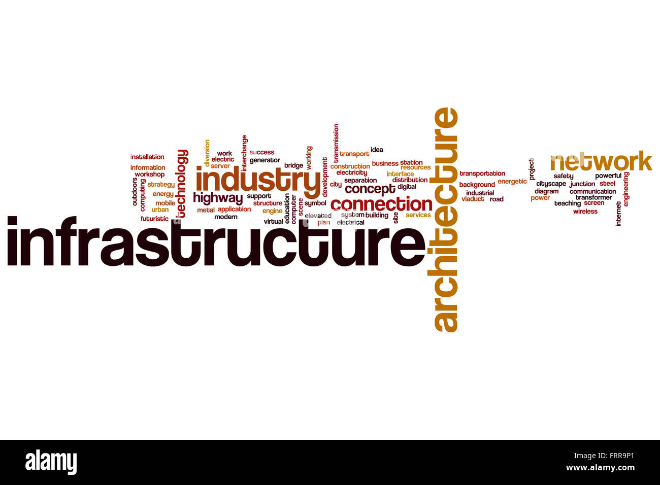 Infrastructure word cloud concept Stock Photo - Alamy