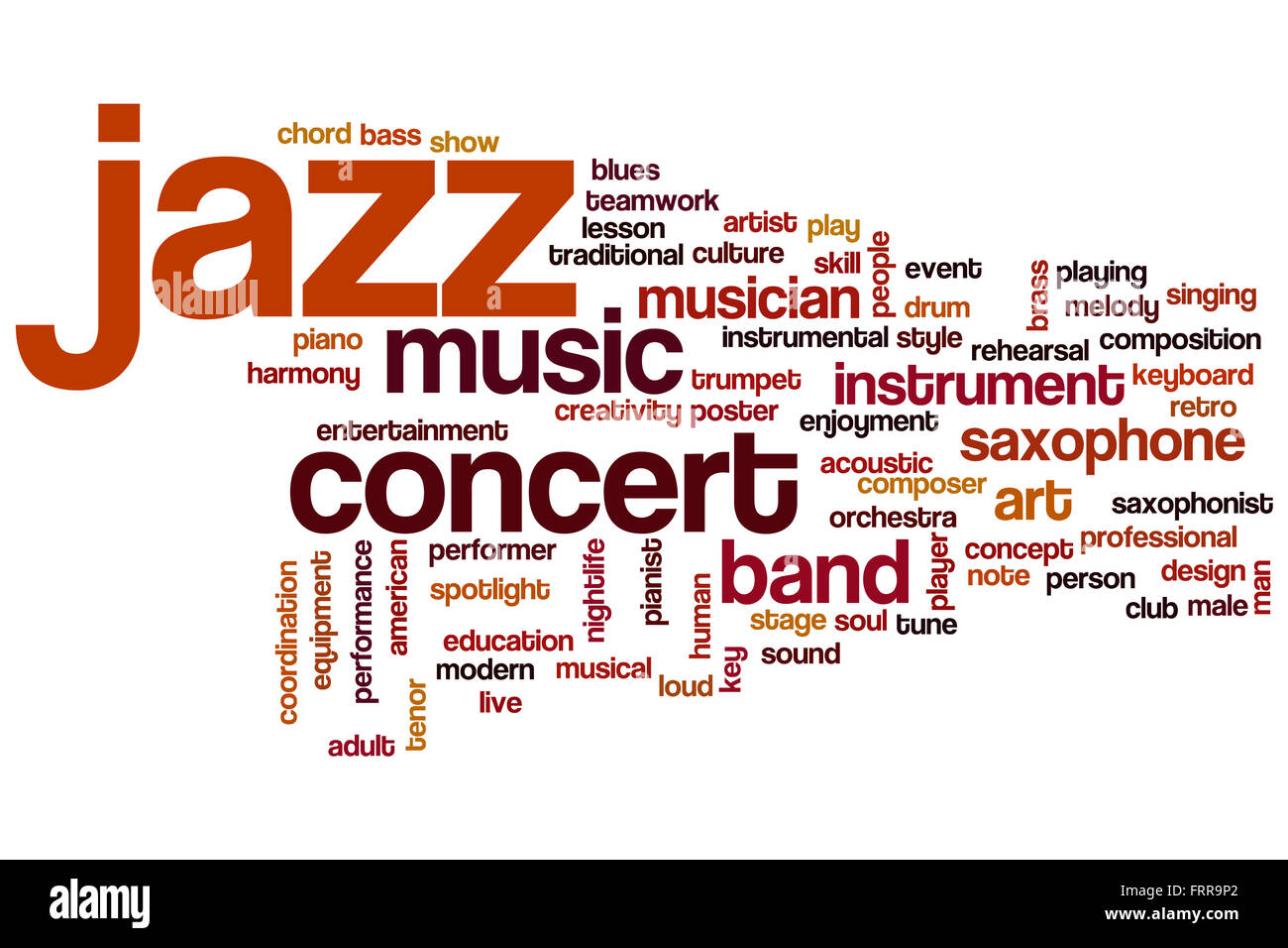Jazz word cloud concept Stock Photo - Alamy