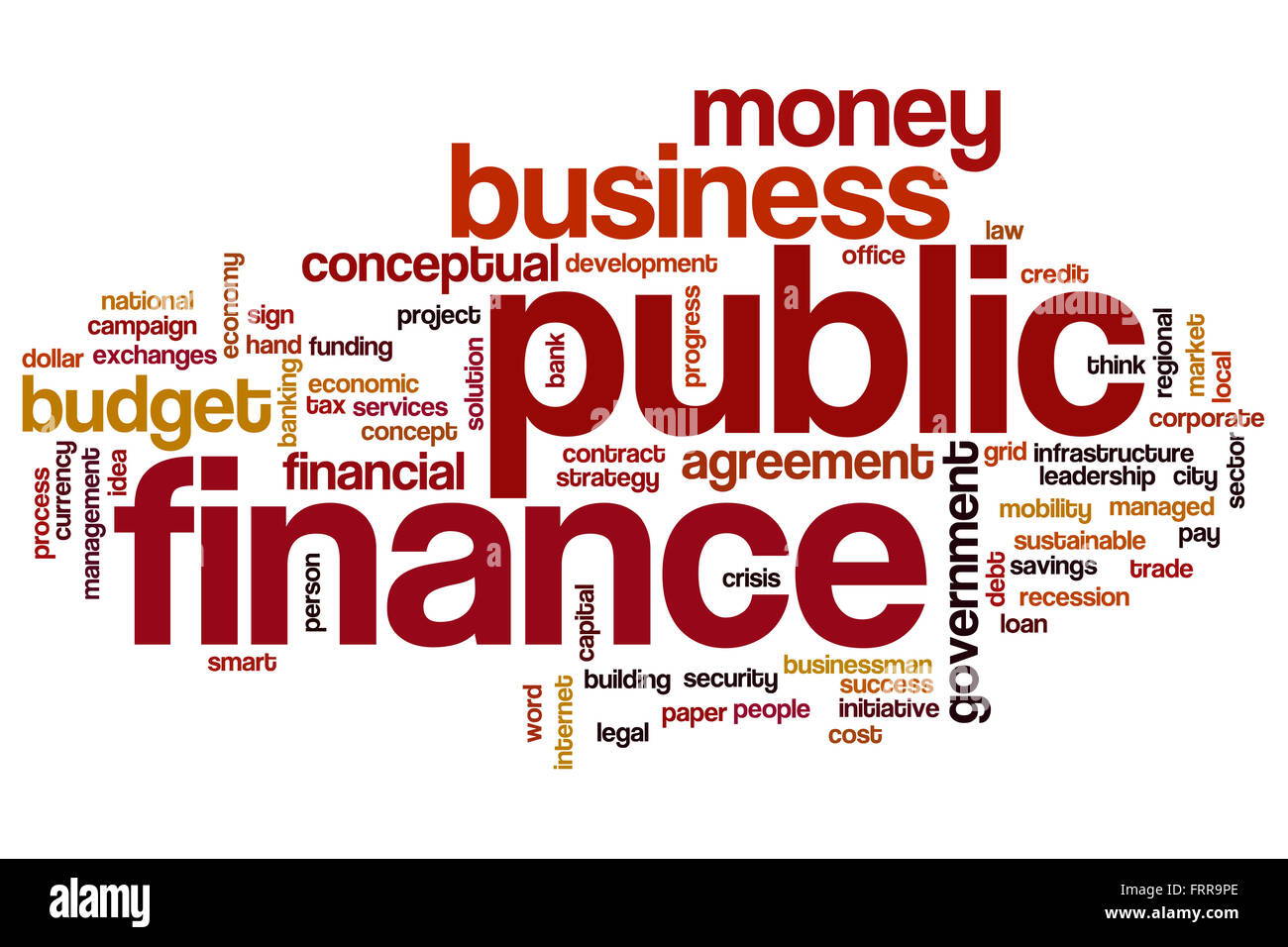 Public finance word cloud concept Stock Photo - Alamy