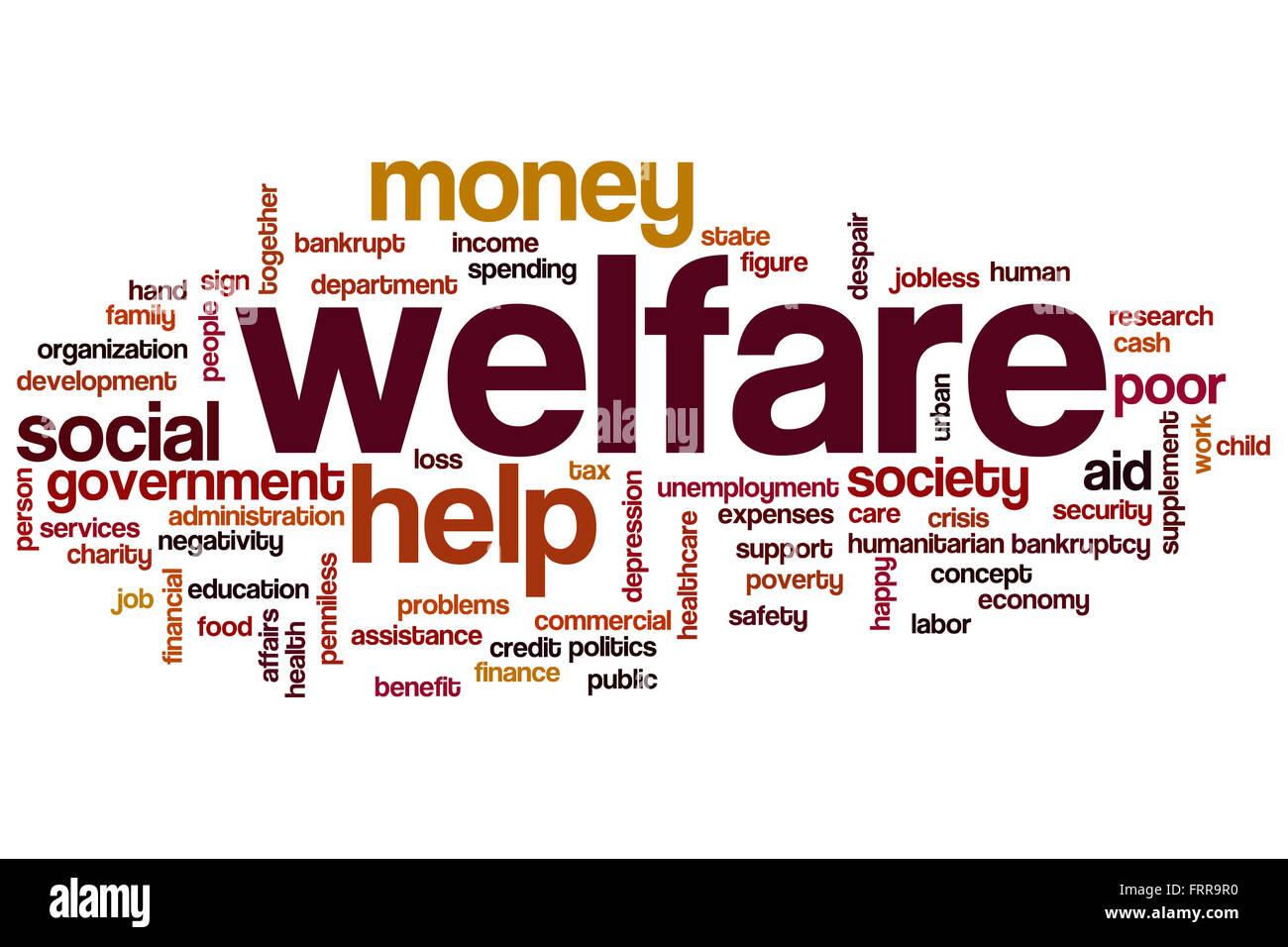 Welfare word cloud concept Stock Photo - Alamy