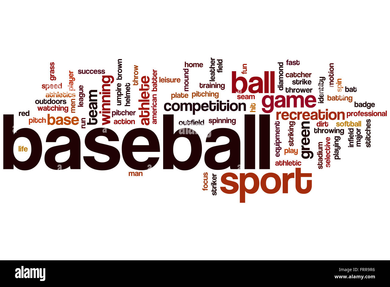 Baseball word cloud concept Stock Photo - Alamy