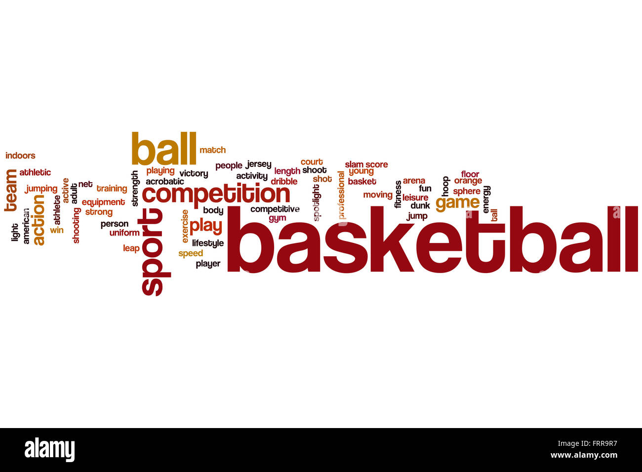 Basketball word cloud concept Stock Photo - Alamy