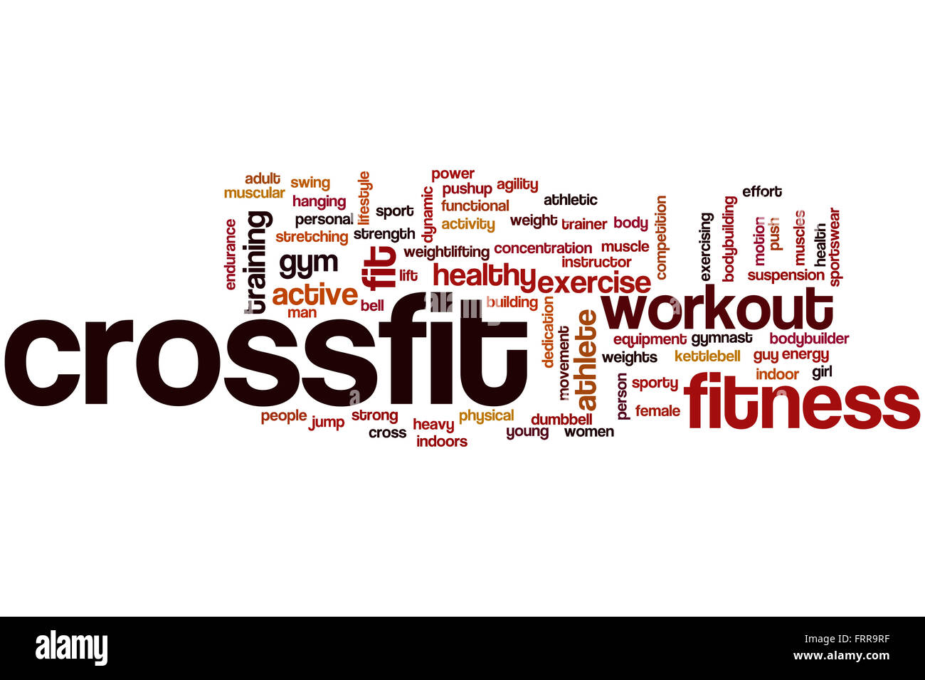 Crossfit word cloud concept Stock Photo - Alamy