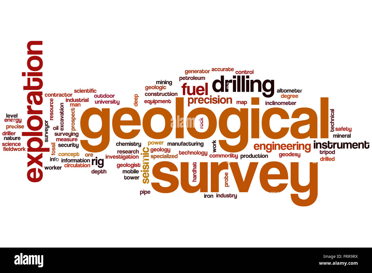 Geological survey word cloud concept Stock Photo - Alamy