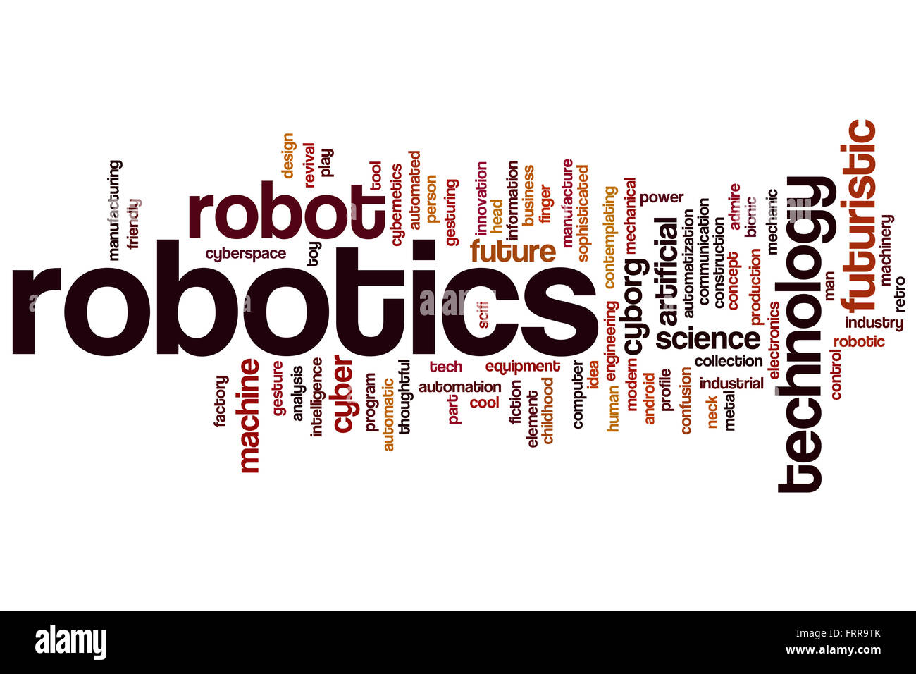 Robotics word cloud concept Stock Photo - Alamy