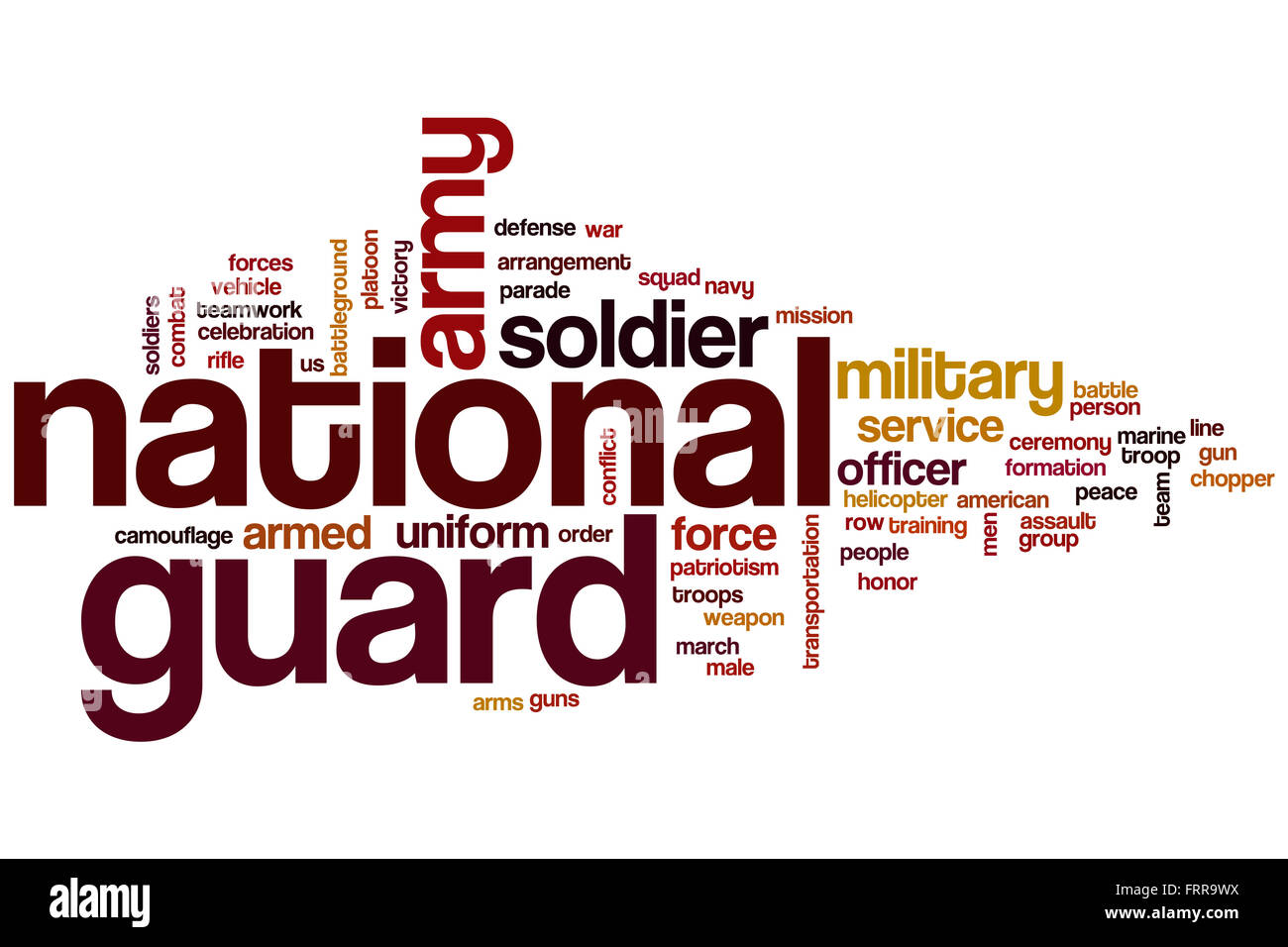 National guard word cloud concept Stock Photo - Alamy