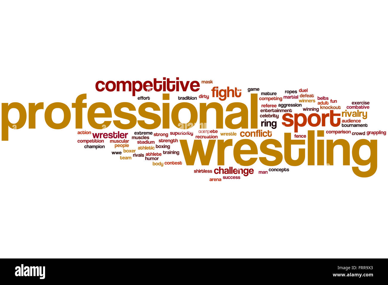 Professional wrestling word cloud concept Stock Photo - Alamy