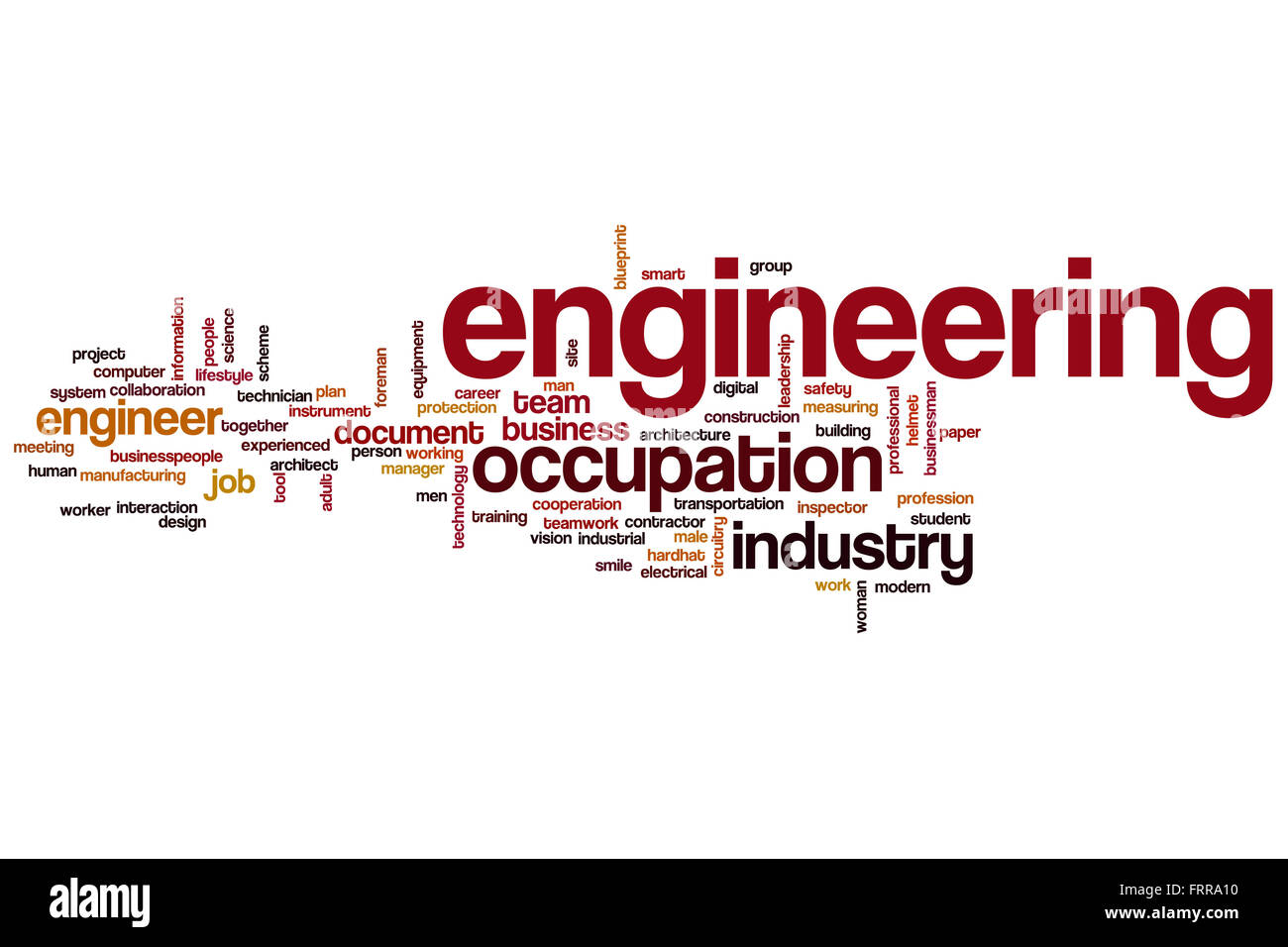 Engineering word cloud concept Stock Photo - Alamy