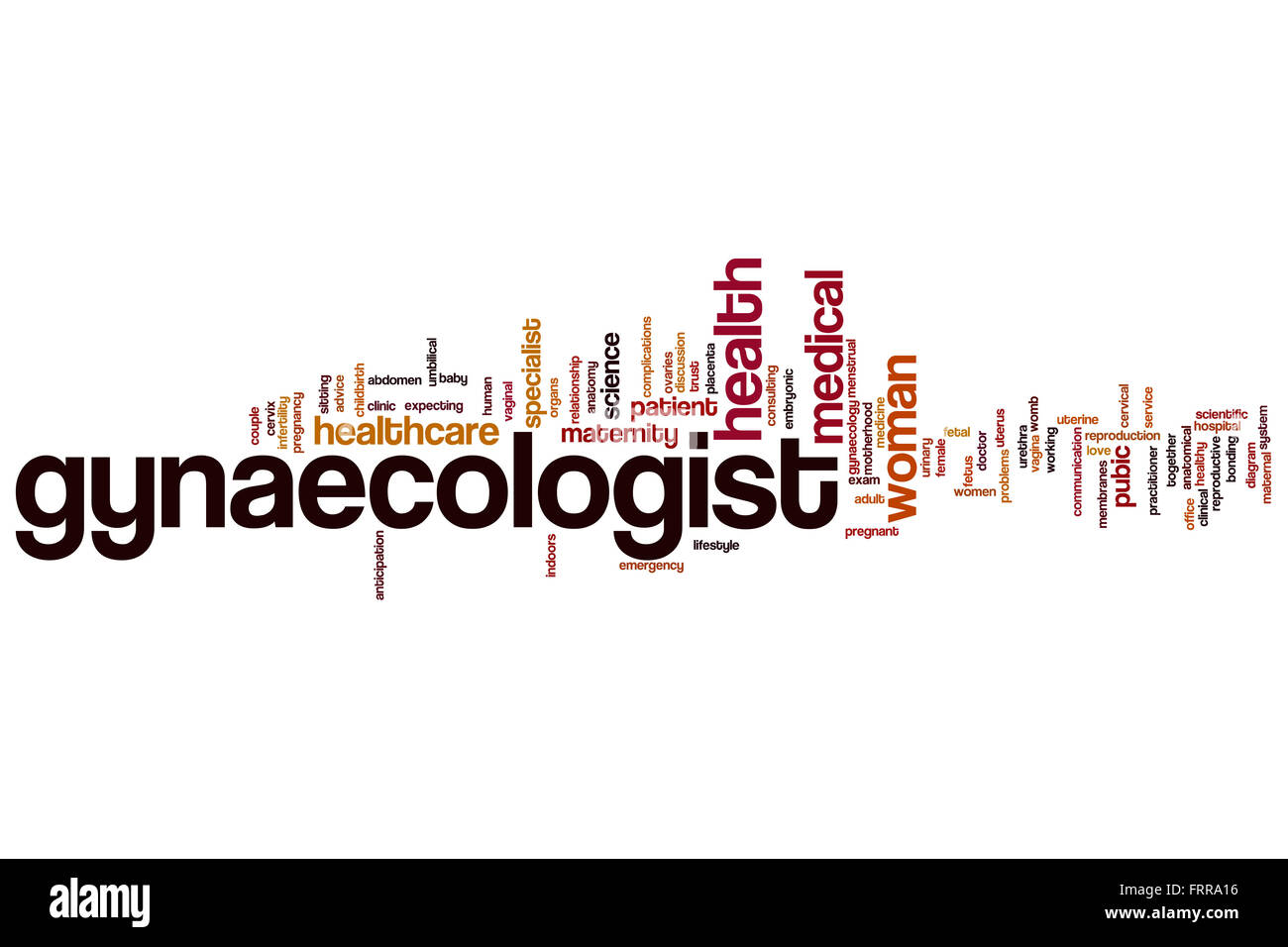 Gynaecologist word cloud concept Stock Photo - Alamy