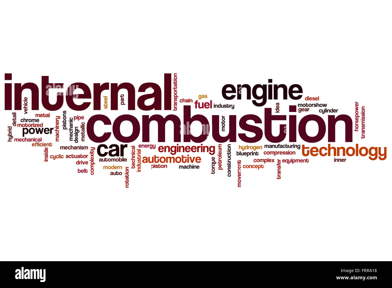 Internal combustion word cloud concept Stock Photo - Alamy