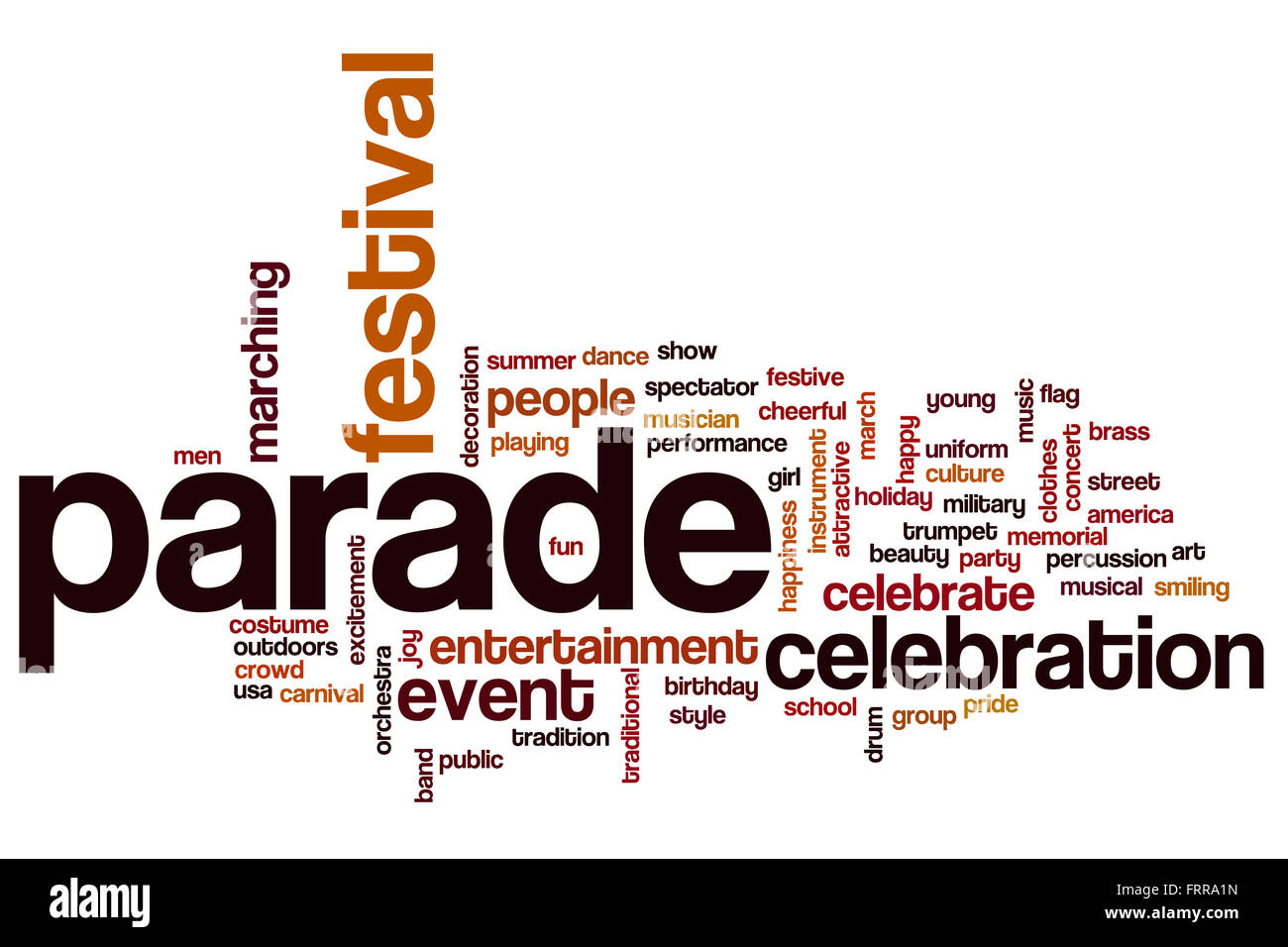 Parade word cloud concept Stock Photo - Alamy