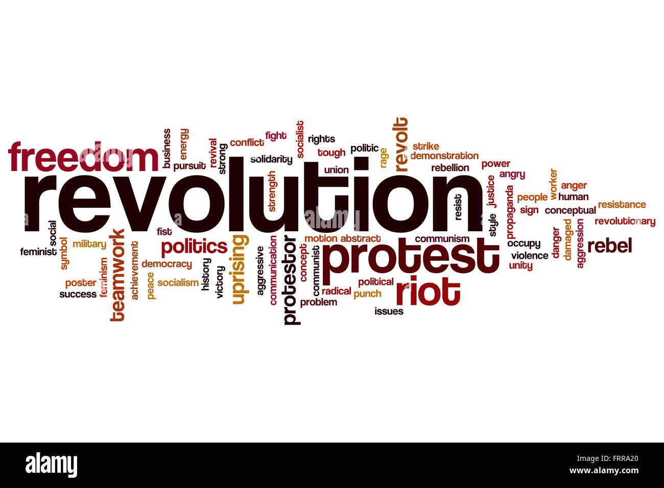 Revolution word cloud concept Stock Photo - Alamy