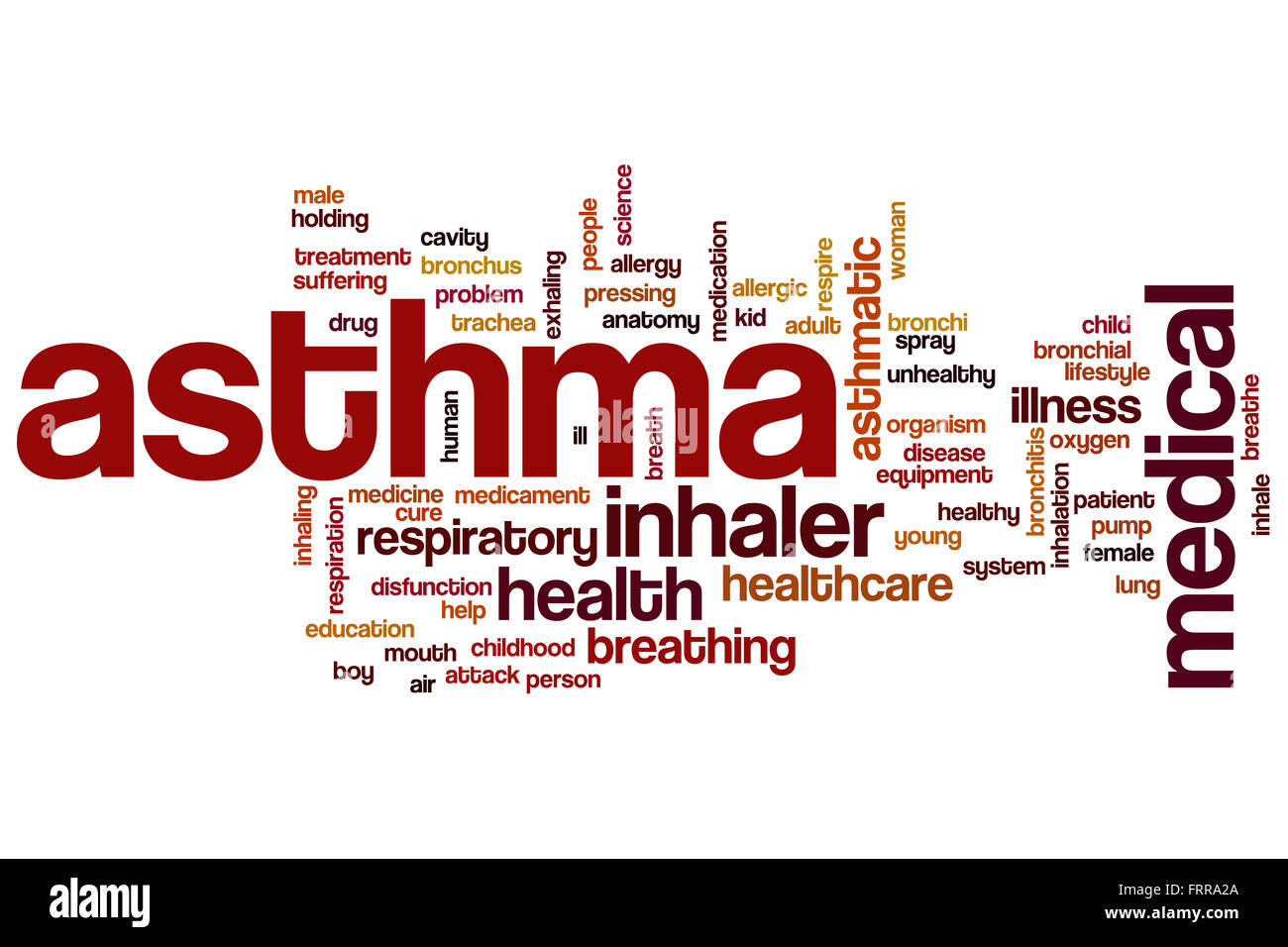 Asthma word cloud concept Stock Photo - Alamy