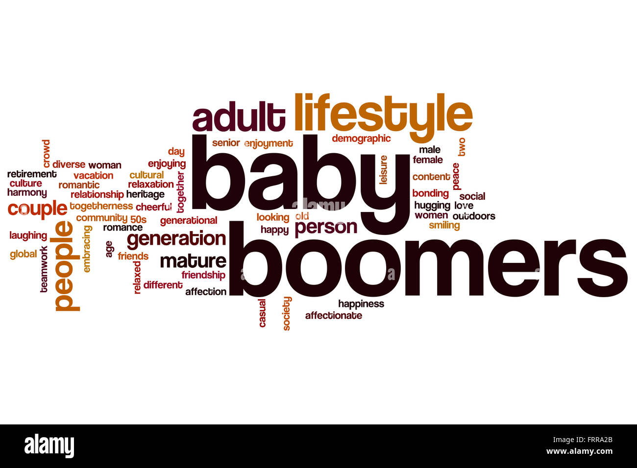 Baby boomers word cloud concept Stock Photo - Alamy