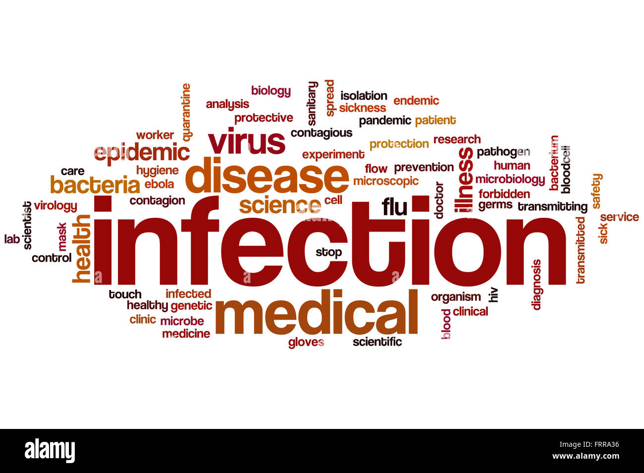 Infection word cloud concept Stock Photo - Alamy