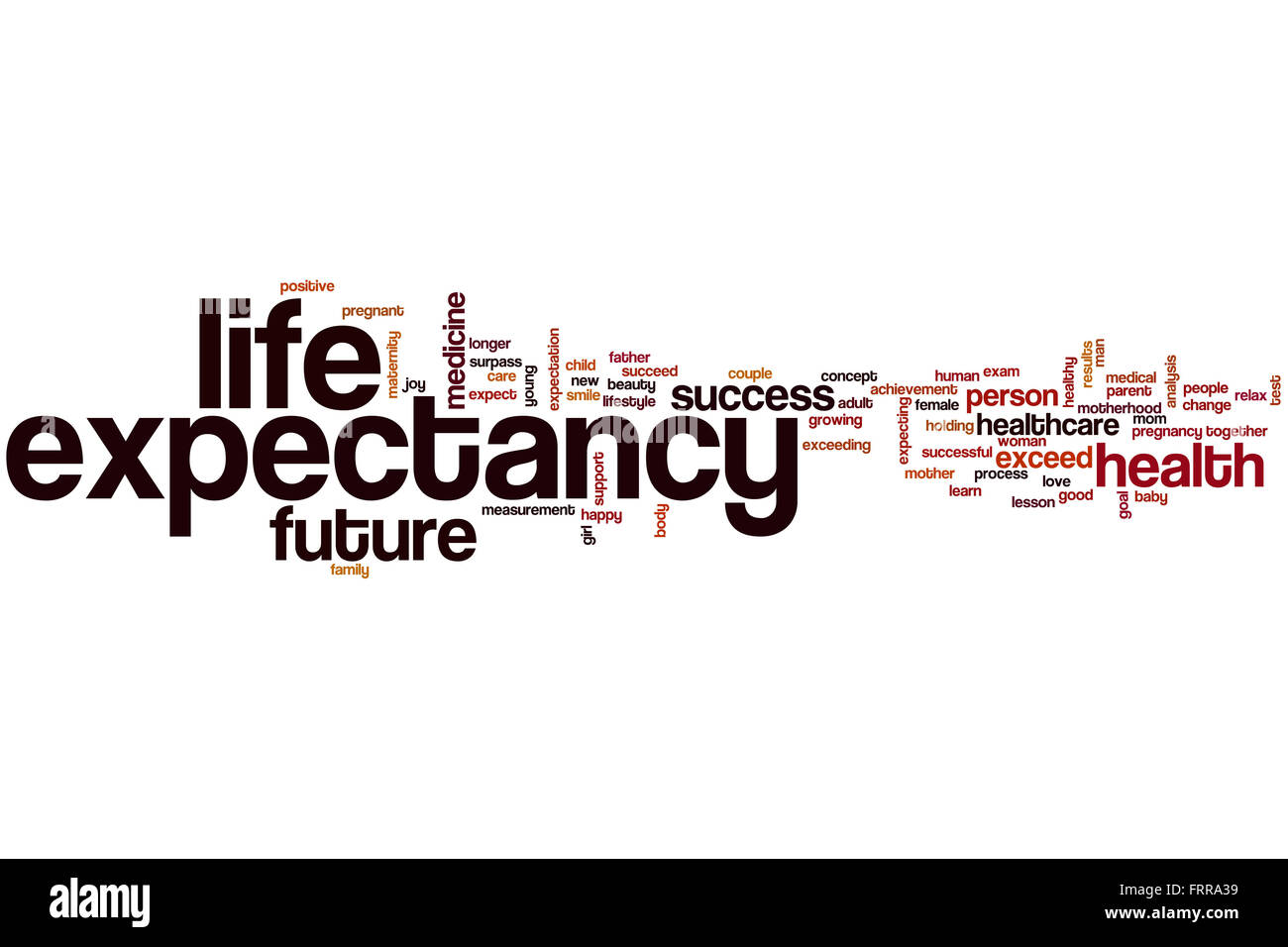 Life expectancy word cloud concept Stock Photo - Alamy
