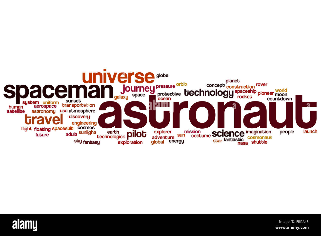 Astronaut word cloud concept Stock Photo - Alamy