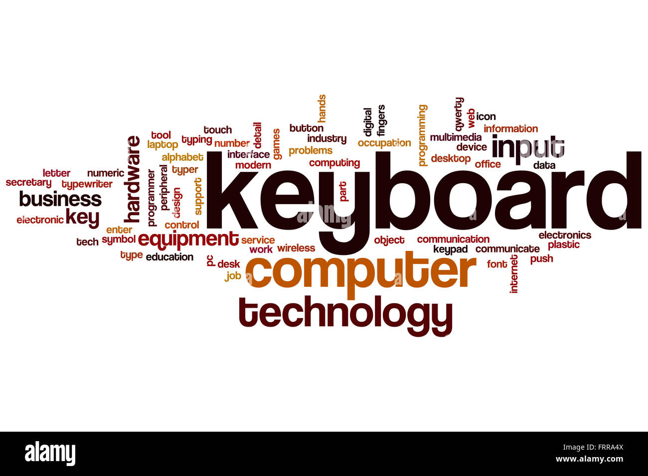 Keyboard word cloud concept Stock Photo - Alamy