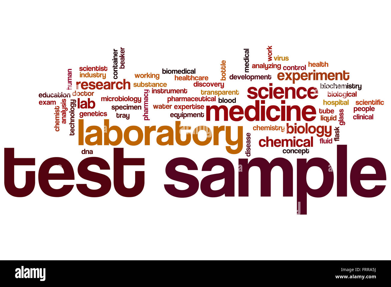 Test sample word cloud concept Stock Photo - Alamy