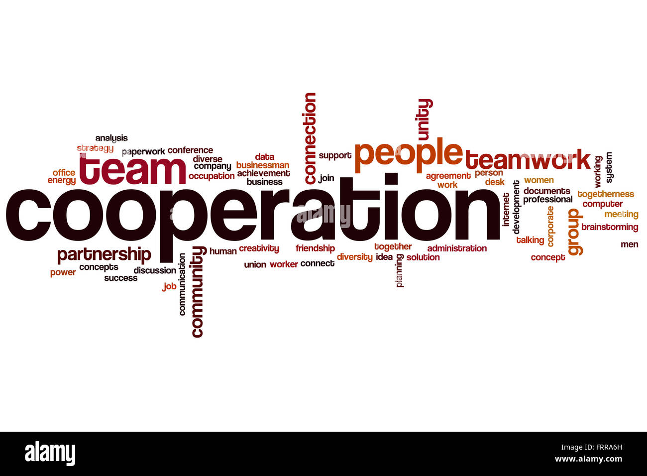 Cooperation word cloud concept Stock Photo - Alamy