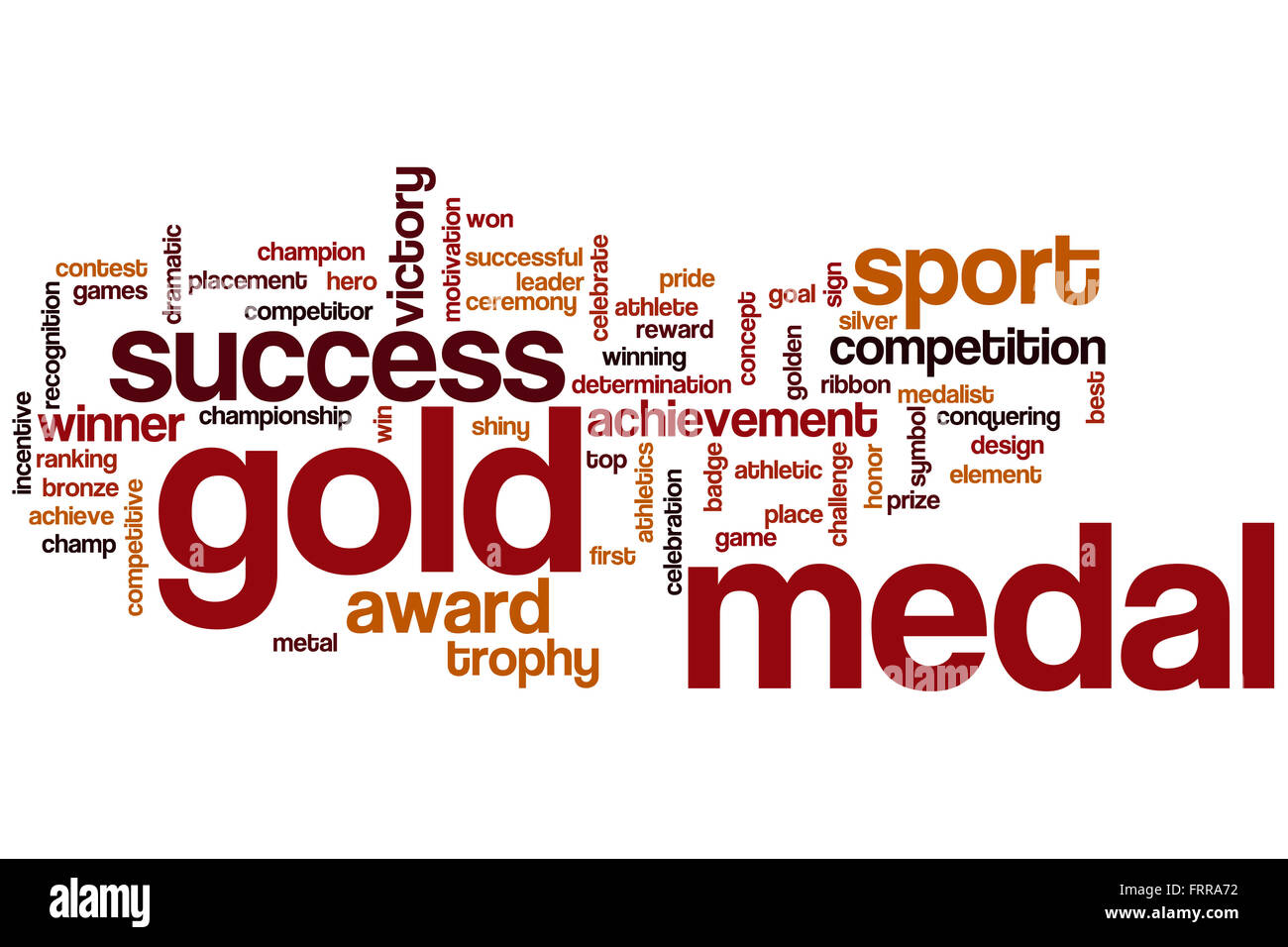 Gold medal word cloud concept Stock Photo - Alamy