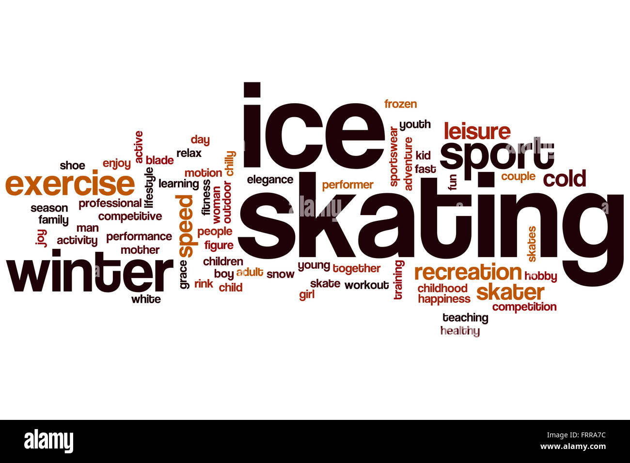 Ice skating word cloud concept Stock Photo - Alamy