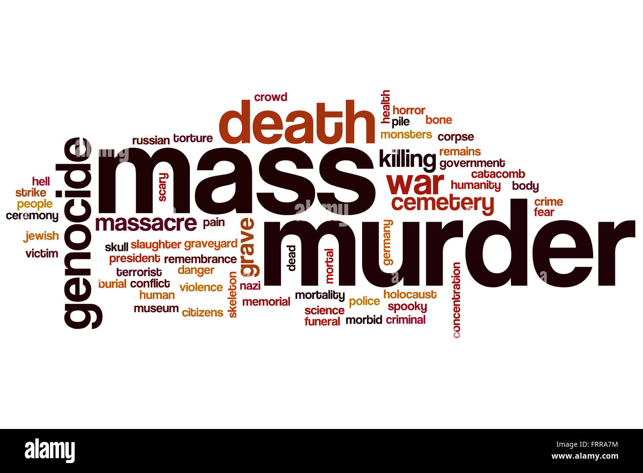 Mass murder word cloud concept Stock Photo - Alamy