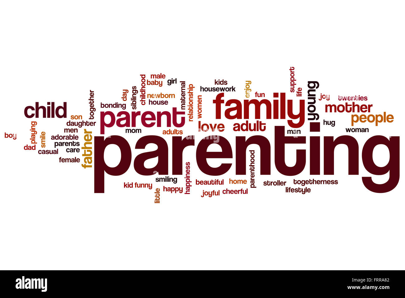 Parenting word cloud concept Stock Photo - Alamy