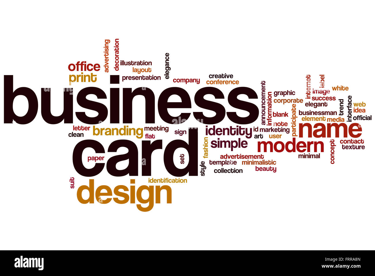 Business card word cloud concept Stock Photo - Alamy