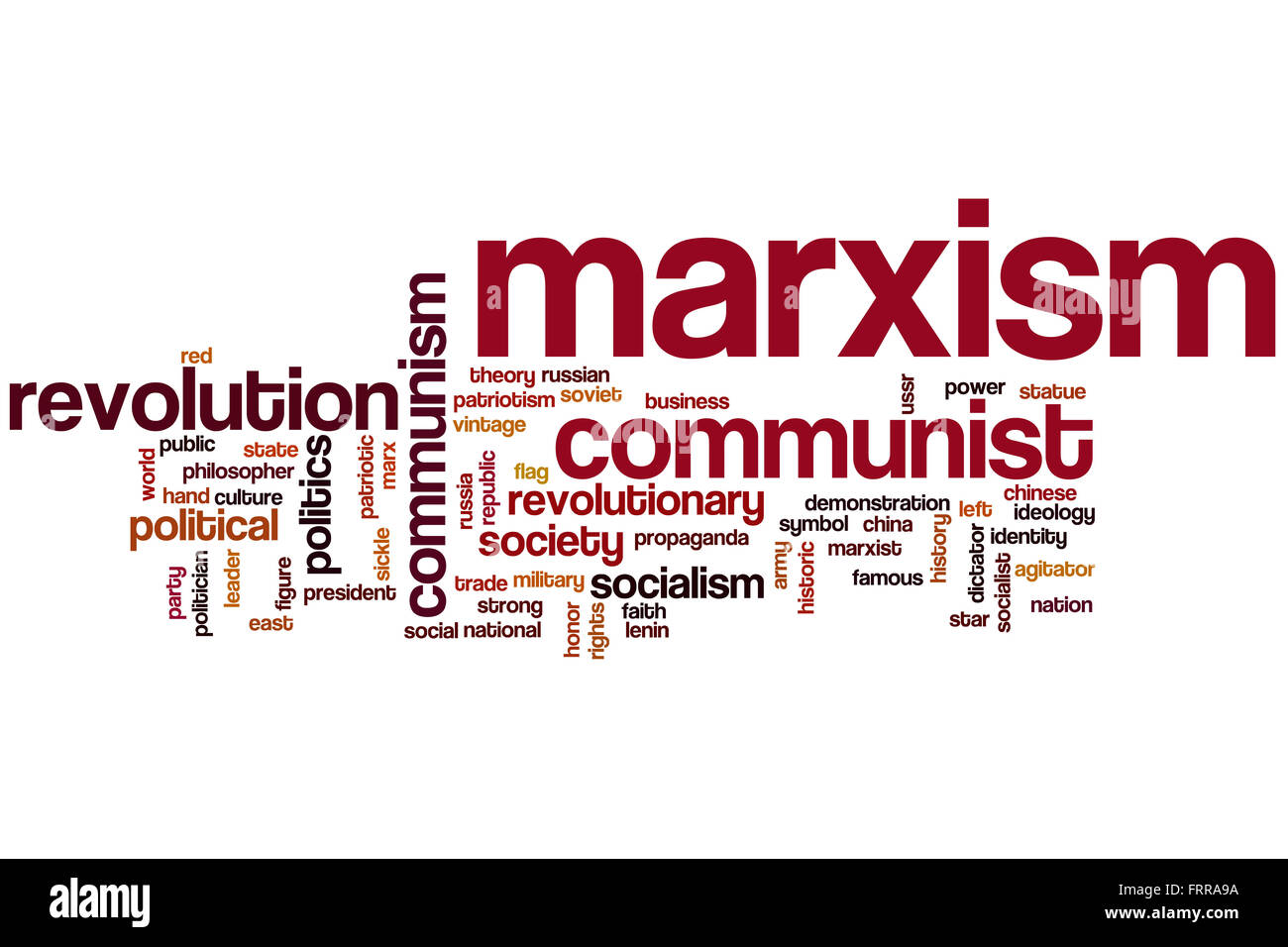 Marxism word cloud concept Stock Photo - Alamy